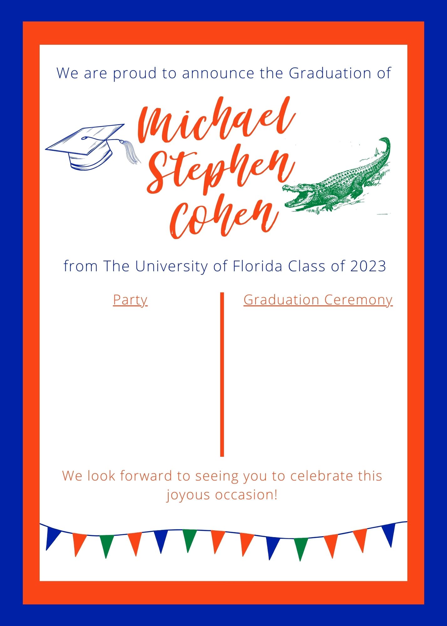 Invitations – Michael Cohen